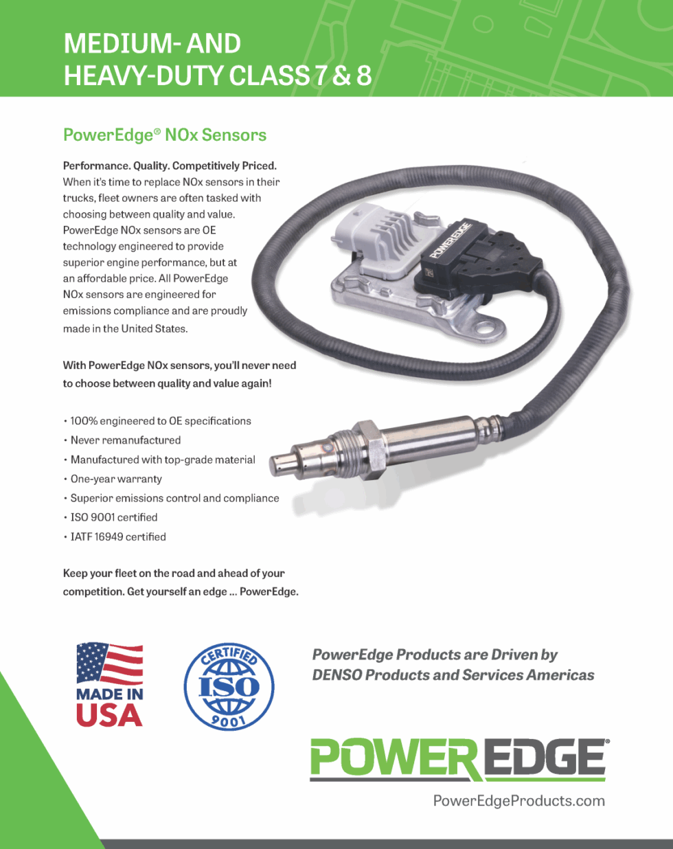 NOx Sensor Product Sheet - PowerEdge Products